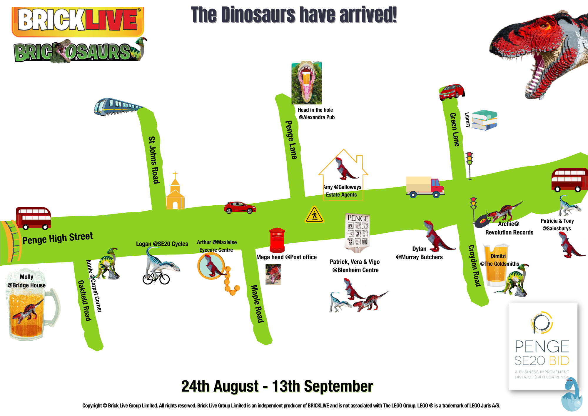 Dino Map for website | Penge SE20